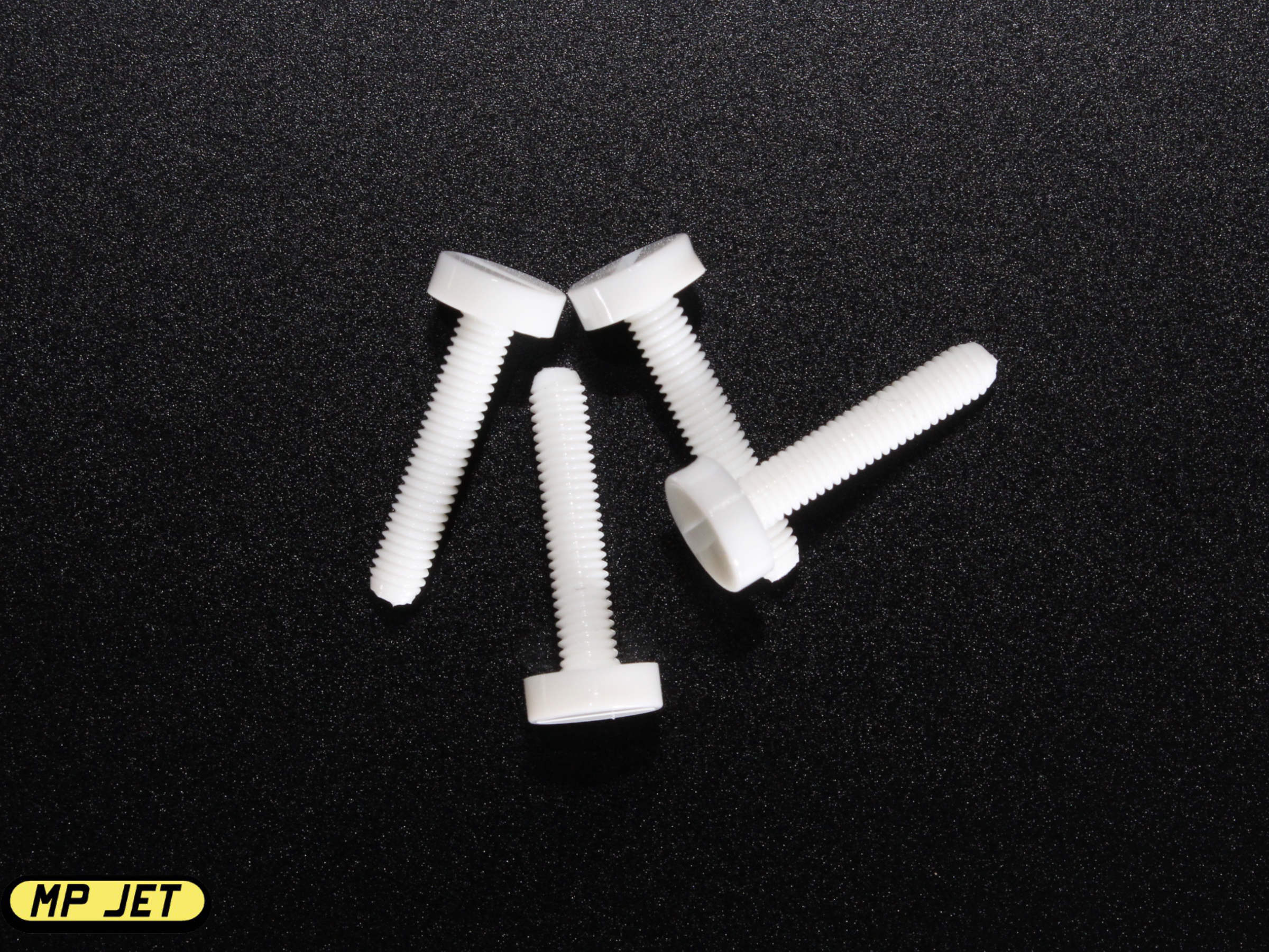 MP Jet Nylon Screws / M3 x 15mm / 4 pcs / White – Aloft Hobbies
