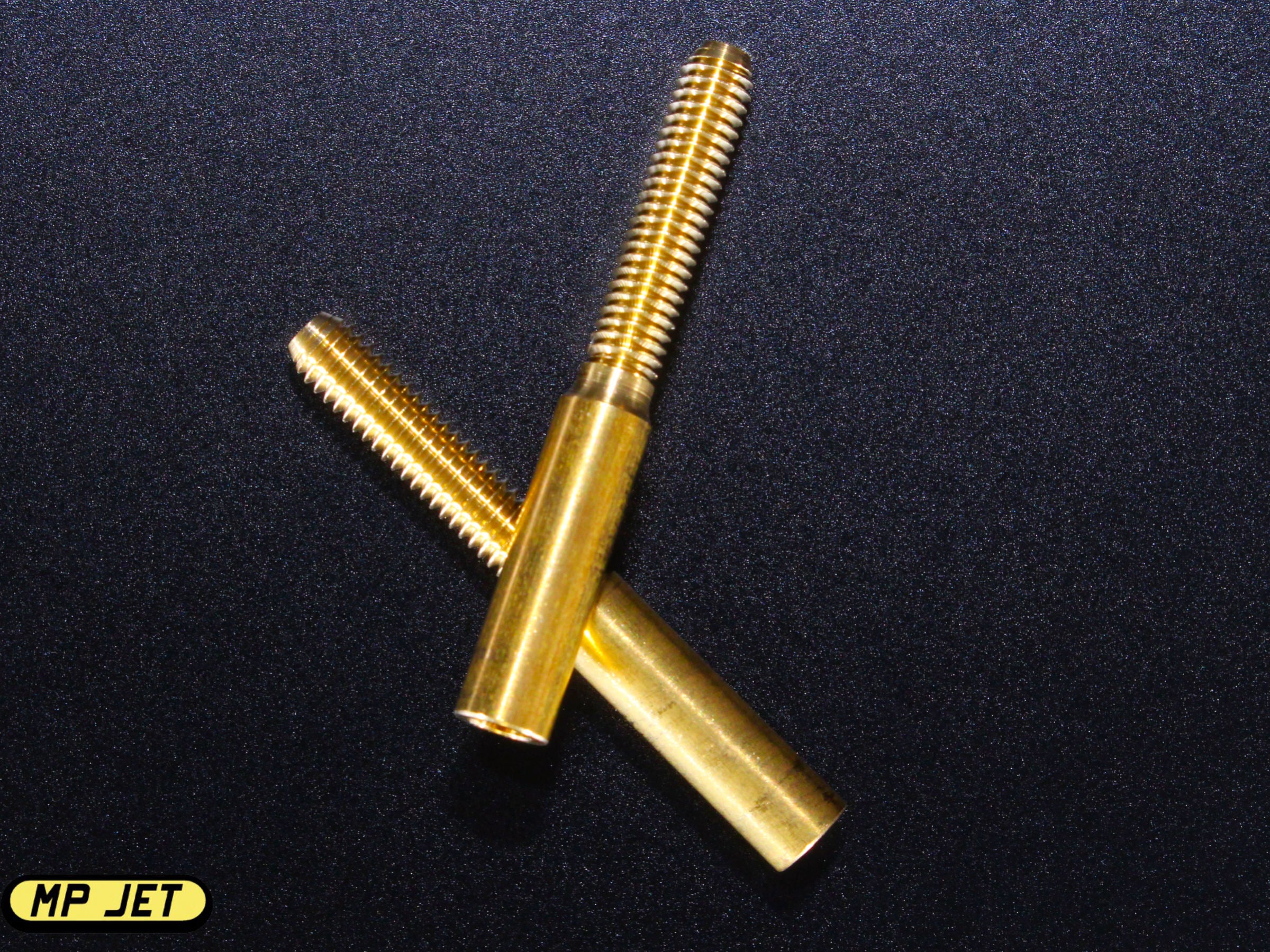 MP Jet Brass Threaded Coupler / Solder on / ID 3mm / 37mm long / M4 th ...