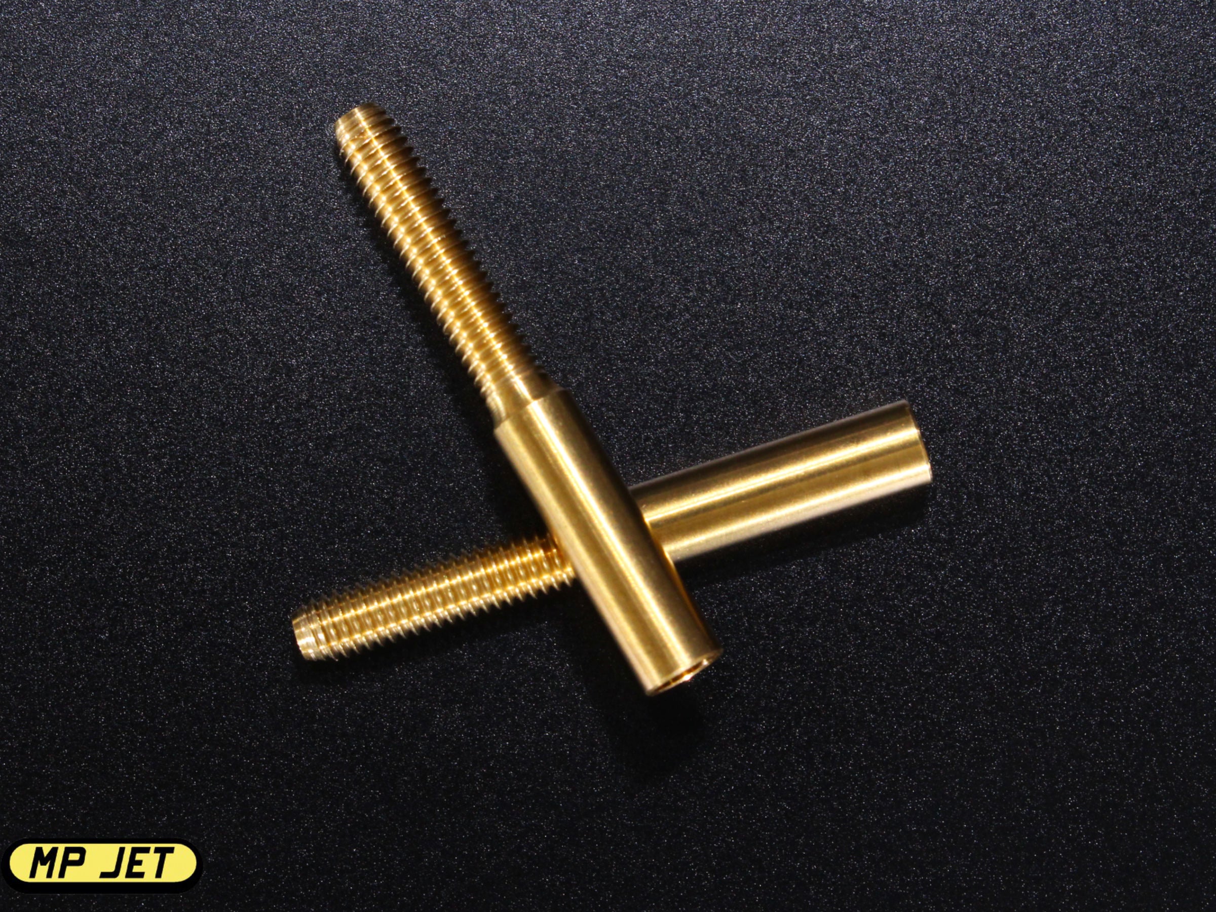 MP Jet Brass Threaded Coupler / Solder on / ID 4mm / 37mm long / M4 th ...