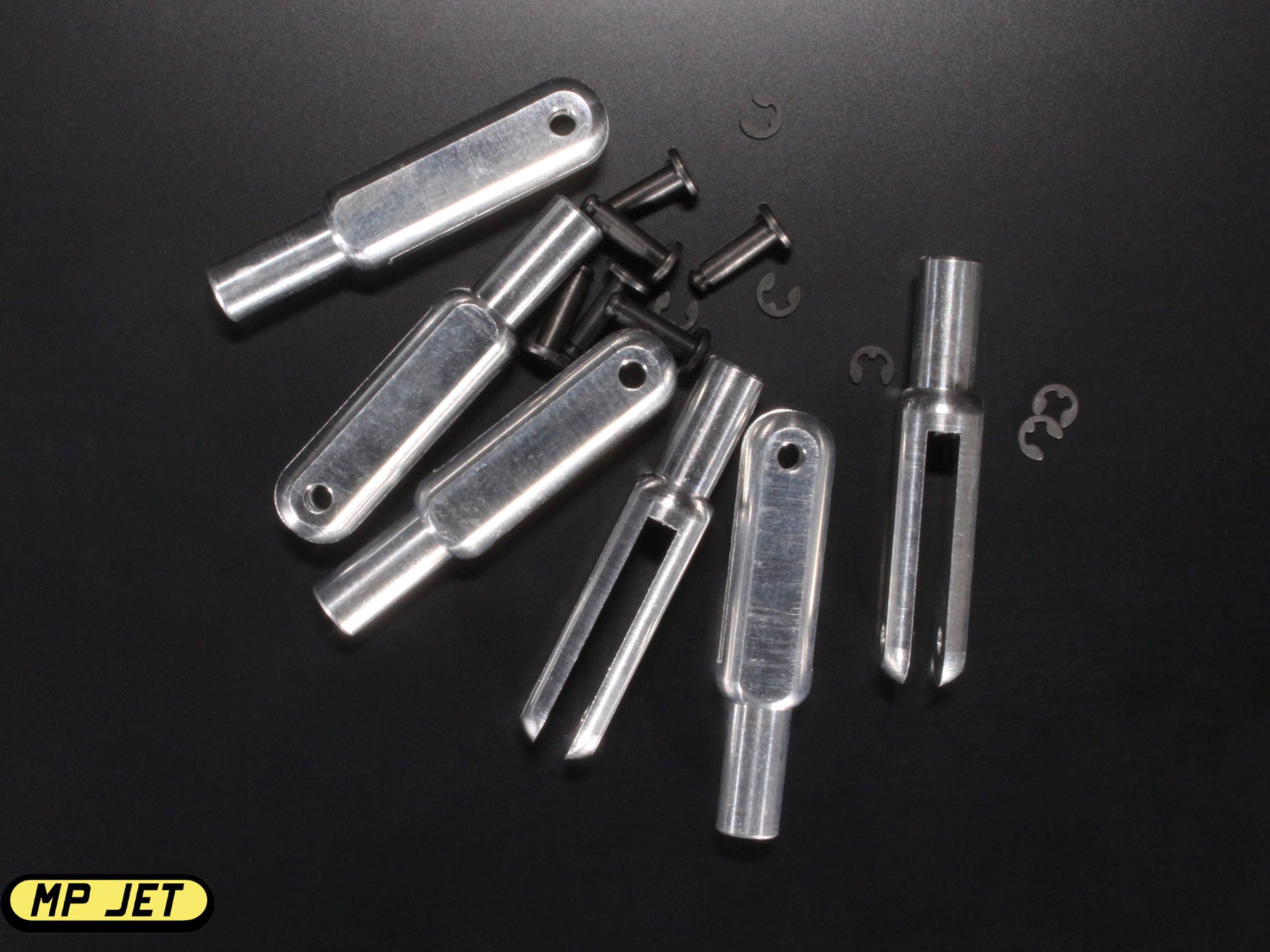 MP Jet Aluminum Clevis / Length 40mm / Slot width 3mm / 2.5mm dia. Pin ...