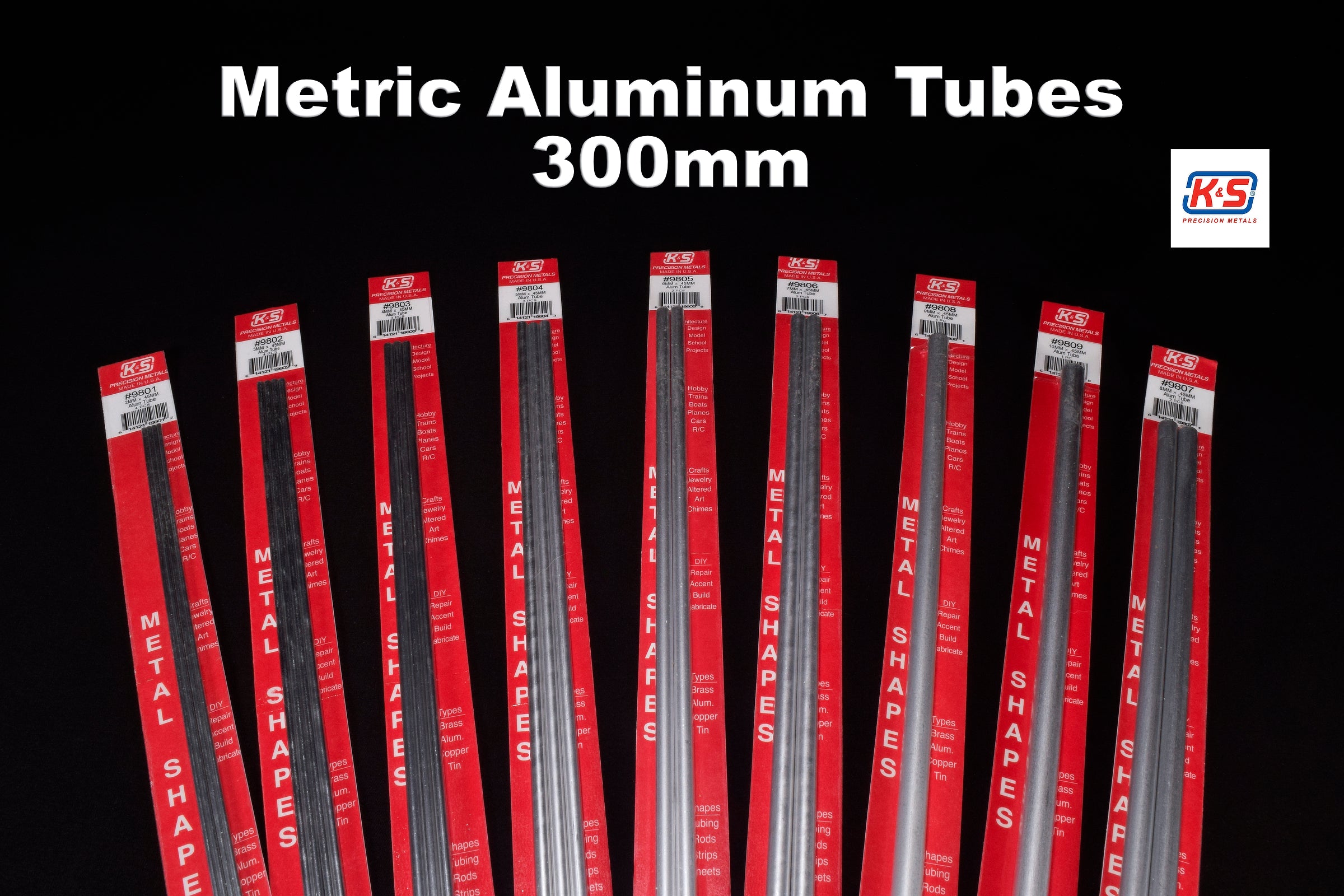 K&S 4mm OD Aluminum Tube 300mm (Pack of 3) – Aloft Hobbies