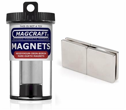 Magcraft 1" x 1" x 1/8" Rare Earth Block Magnets, 4-count – Aloft Hobbies