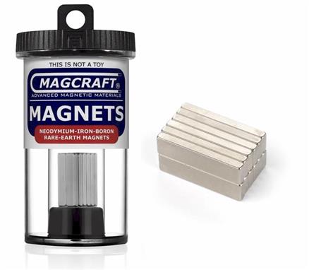 Magcraft 1" x 1/4" x 1/10" Rare Earth Block Magnets, 12-count – Aloft ...